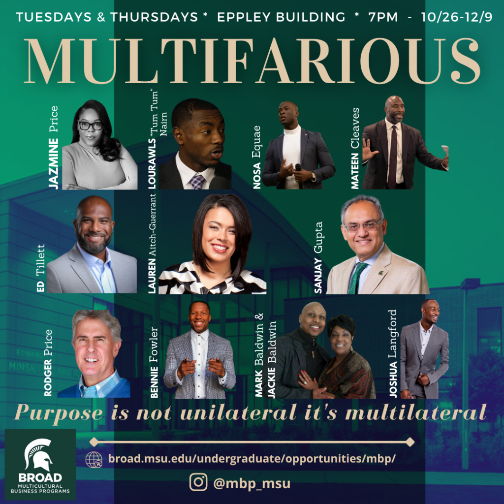 Multifarious Speaker Series by Multicultural Business Programs - MSU ...