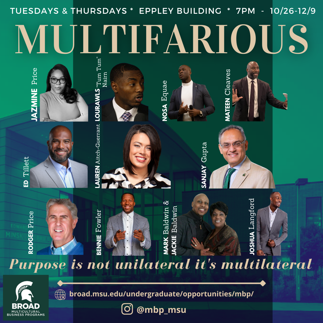 Multifarious Speaker Series by Multicultural Business Programs - MSU ...